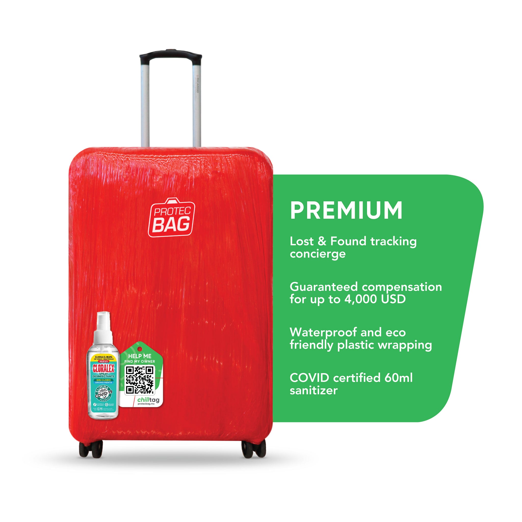 Premium Pack for Luggage Wrapping – Protec Bag